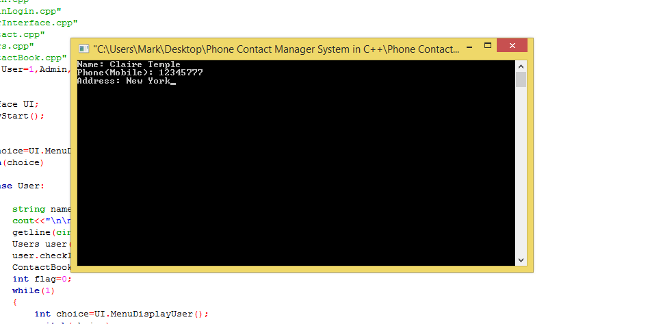 Phone Contact Manager System in C++ with Source Code | SourceCodester